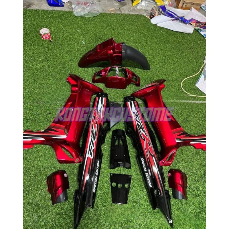 MERAH Full set soft body fiz r f1zr red black set special edition ...