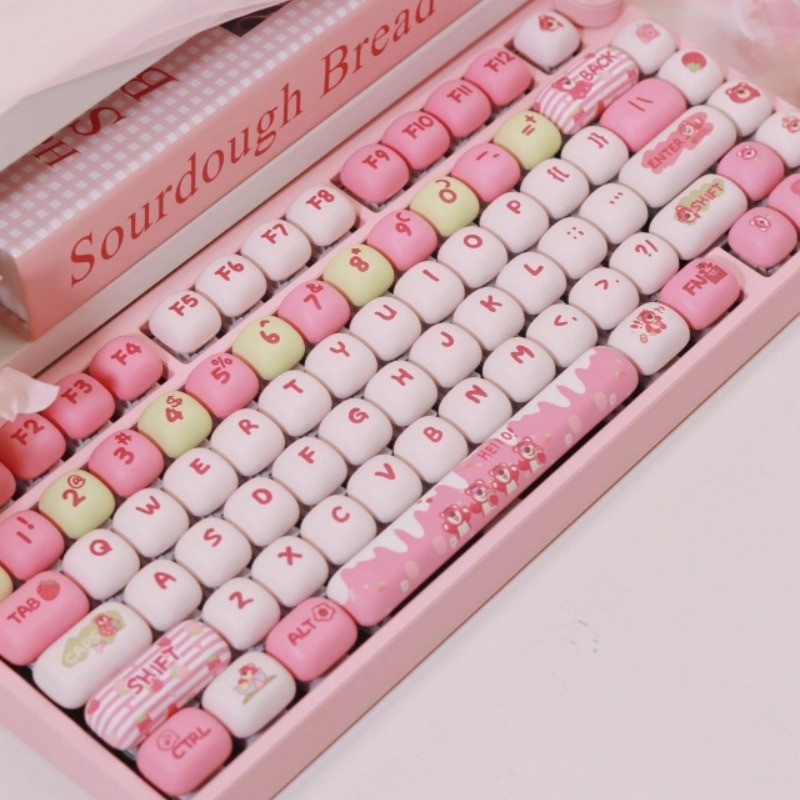 Lotso Keycap MOG Profile 140 Keys PBT Dye Sublimation Kawaii Round ...