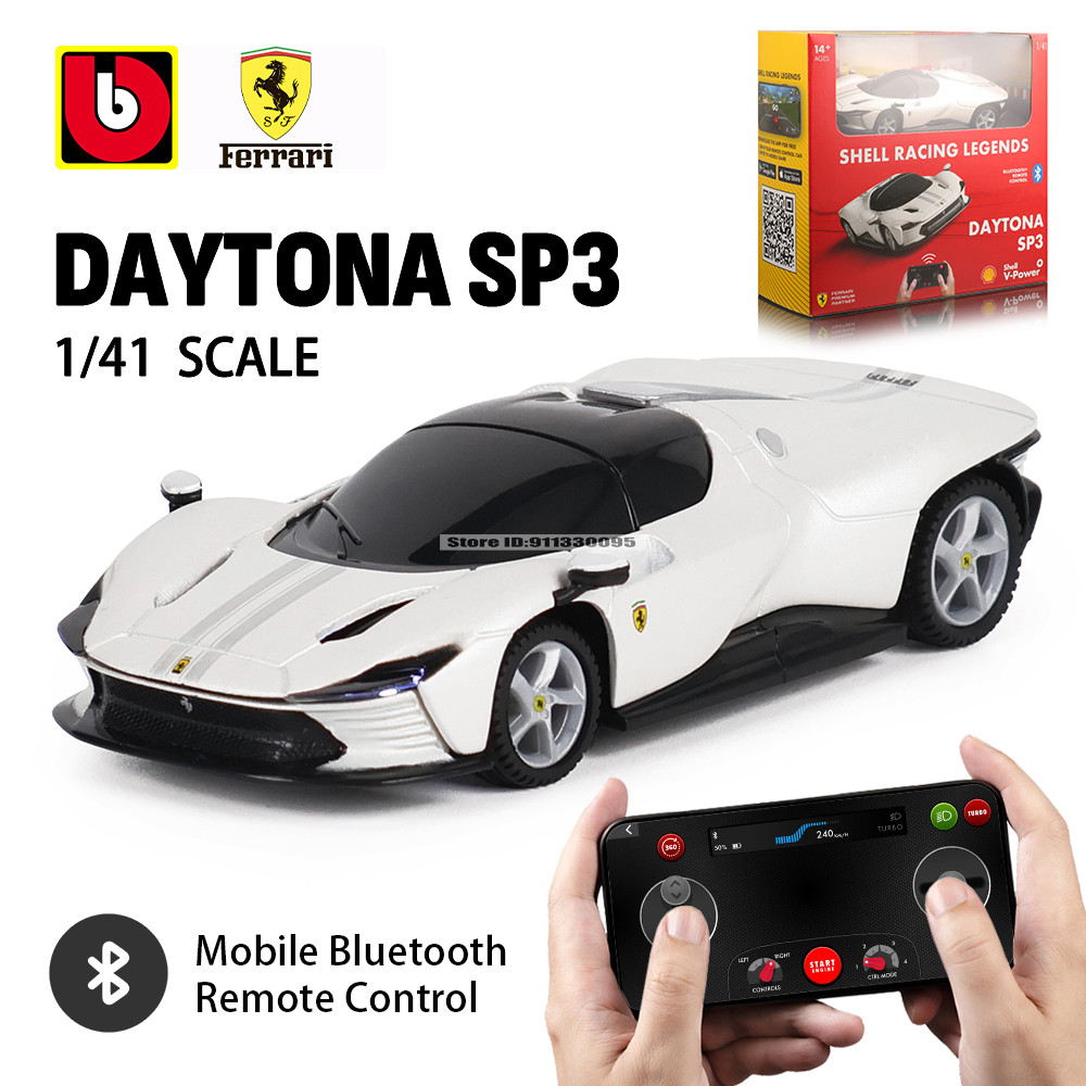 Bburago 1:41 Ferrari Bluetooth Remote Control Phone Control Alloy Car ...