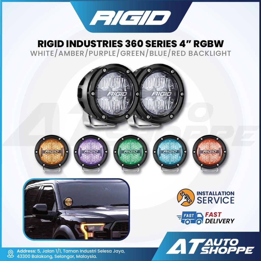 Rigid Industries 360 Series 4 Inch RGBW LED Light – Off-Road 4x4 ...