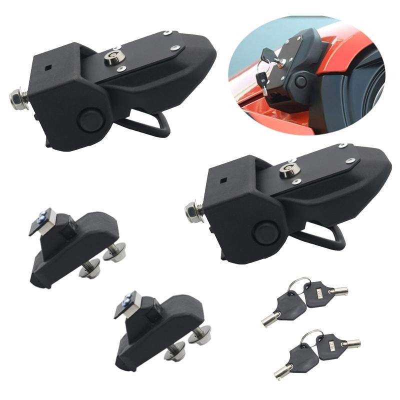 2 Pieces Hood Latches Locking Hood Lock Set with Lock and Key, Anti ...