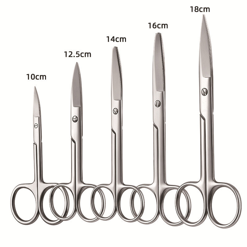 Stainless Steel Household Stitch Removal Gauze Scissors 14 Large Curved ...