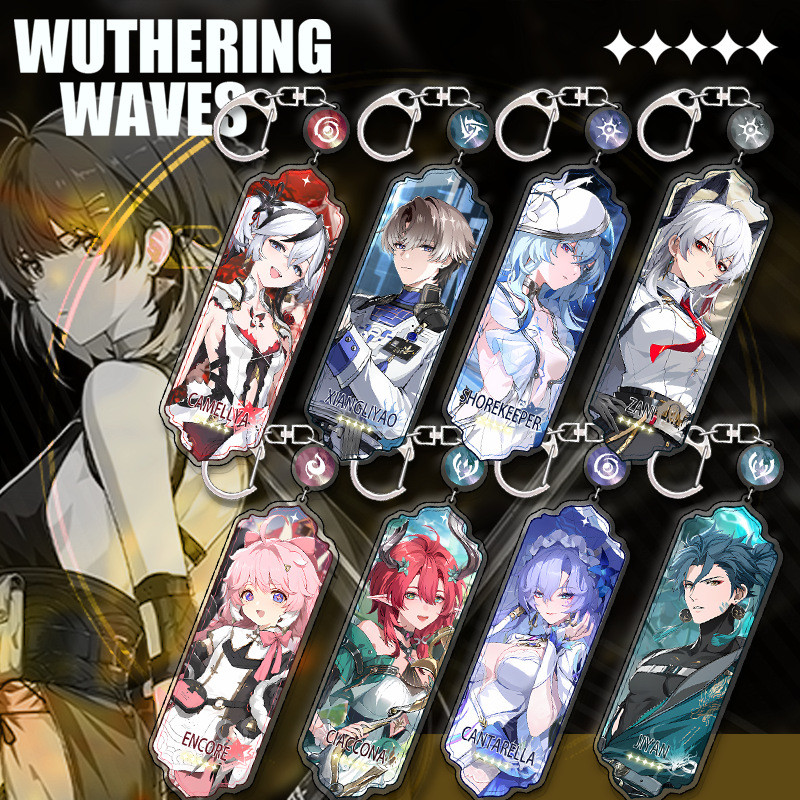 Wuthering Waves Keychain Long Pendant Anime Game Merch The Shorekeeper ...
