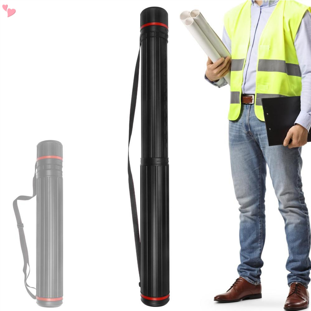 Extendable Poster Tube, Round Black Telescoping Art Drafting Tube ...