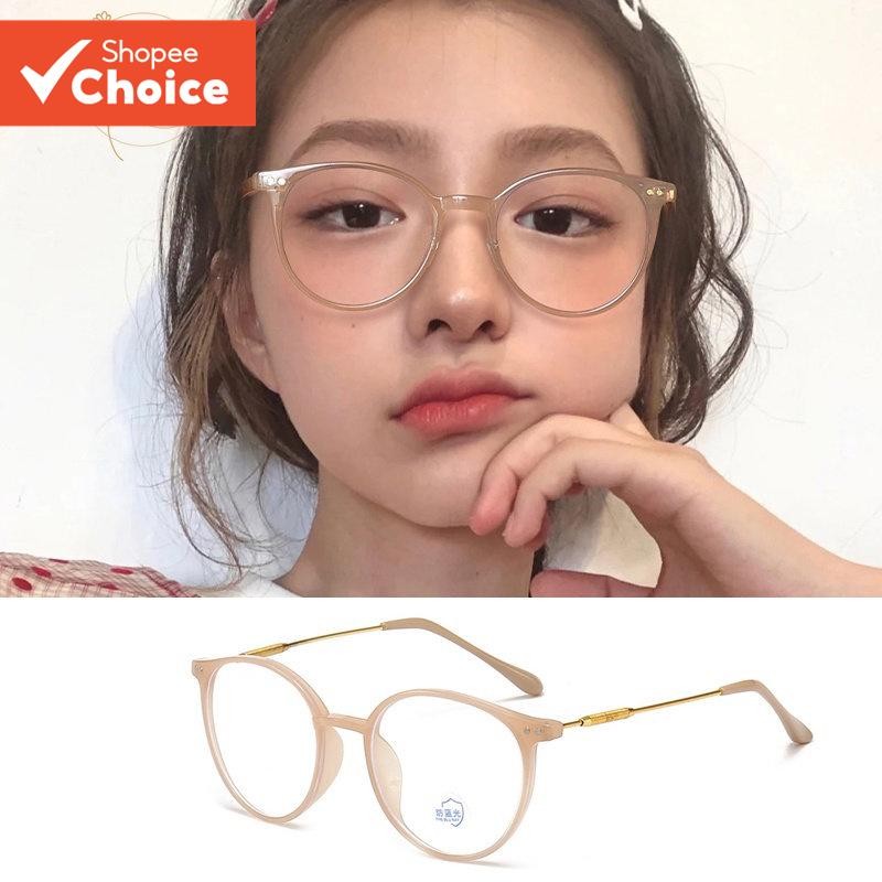 Stylish Oval Anti Blue Light Glasses - Lightweight Metal Frame, Resin ...
