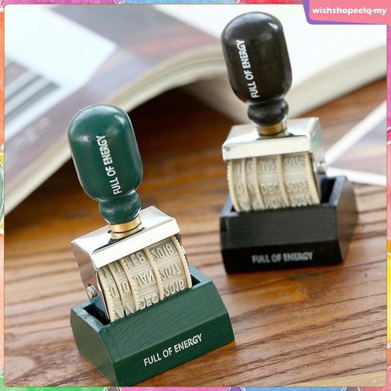 [WishshopeelqMY] Date Stamp Small Date Stamper Compact Rolling Wheel ...