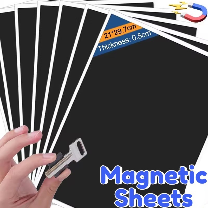 Large Self-adhesive Magnetic Sheets A4 Size Flexible Rubber Magnet ...