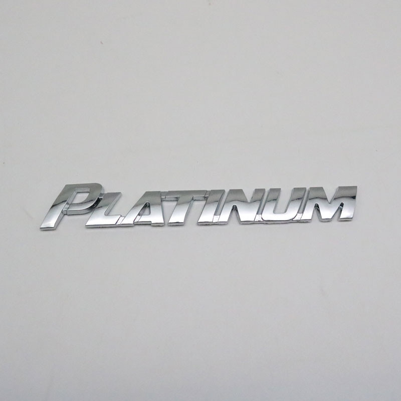 For PLATINUM Emblem 3D Letter Car Sticker Rear Trunk ABS Plastic Chrome ...