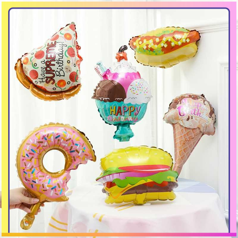 Donut Balloon Pizza Balloon Burger Balloon Ice Cream Balloon Food ...