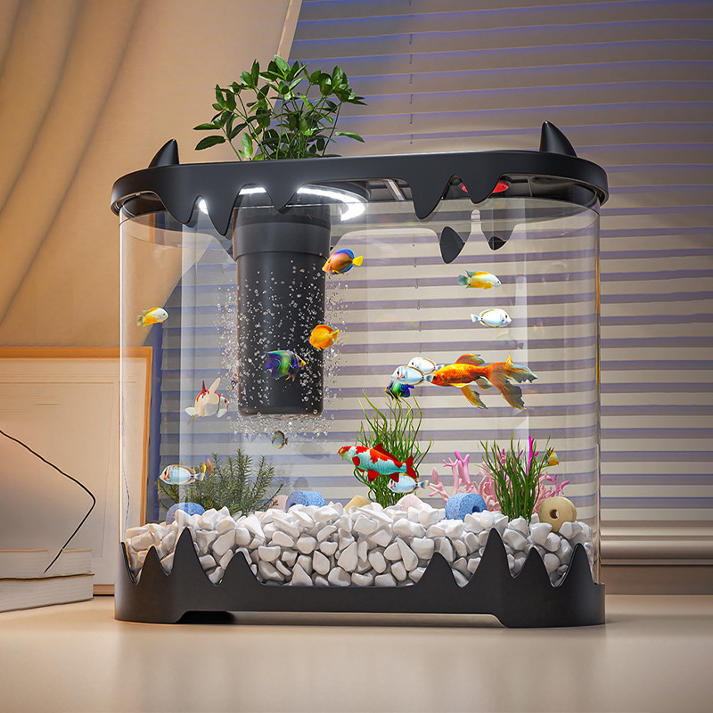 Aquarium tank Fish Tank Kit,Desktop HD Transparent Akuarium ikan Fish ...