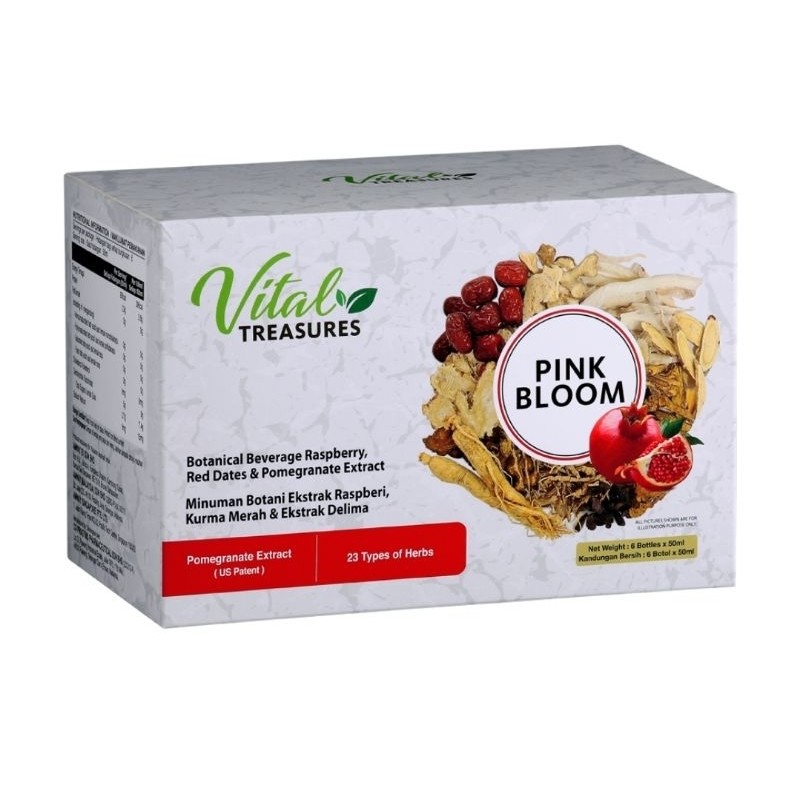 VITAL TREASURES PINK BLOOM Botanical Beverage Raspberry, Red Dates ...