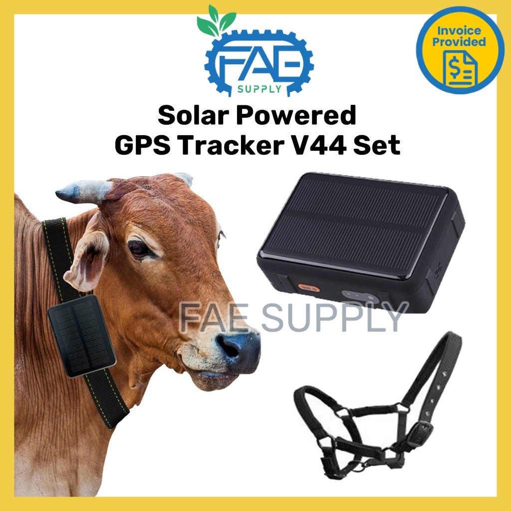 V44 GPS Tracker GPS Model Set 9000mAh Solar Collar For Cow Cattle Goat ...