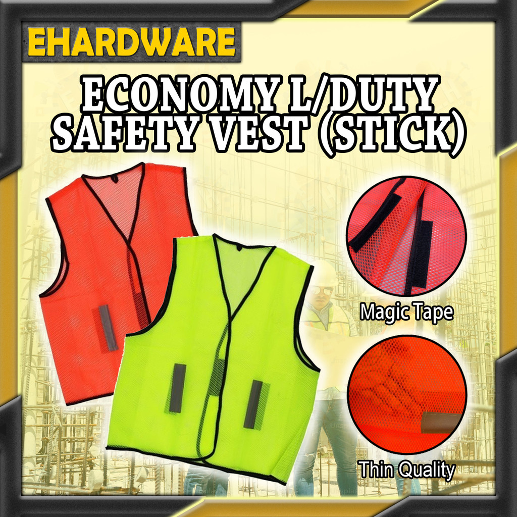 Economy Light Duty Safety Vest Reflective Coat ( Stick Type ) | Shopee ...