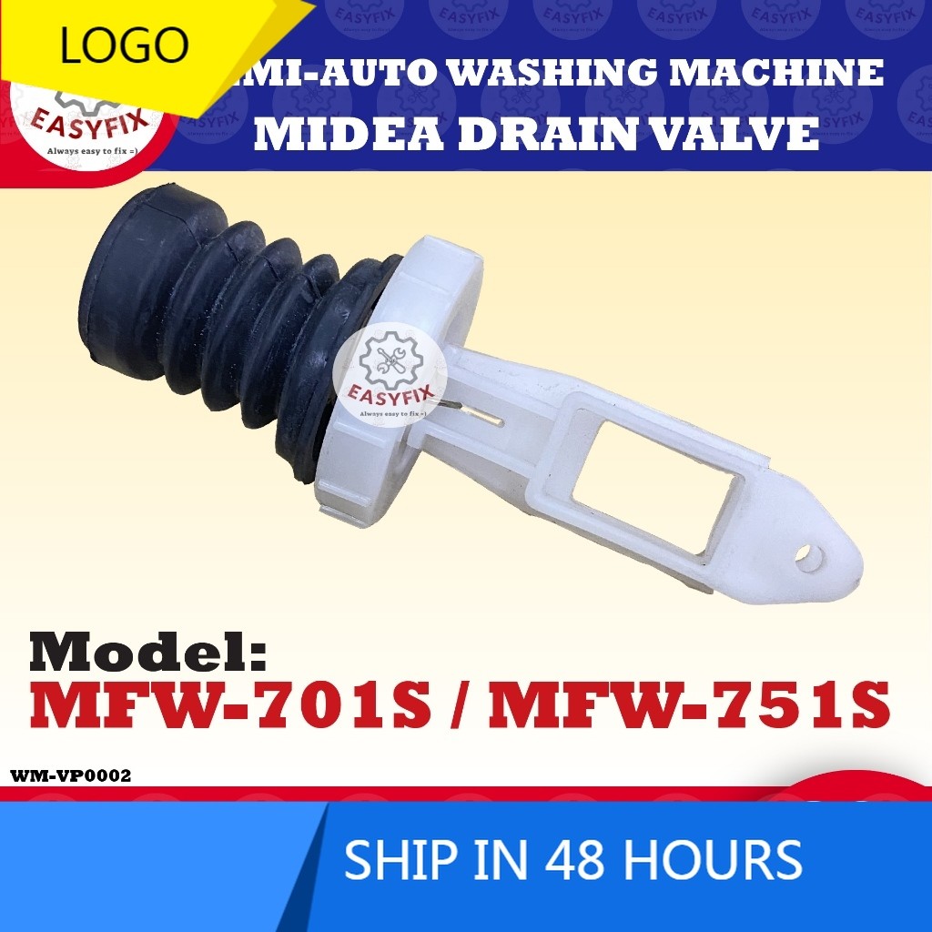 MFW-701S / MFW-751S MIDEA RUBBER DRAIN VALVE Washing Machine VALVE KIT ...