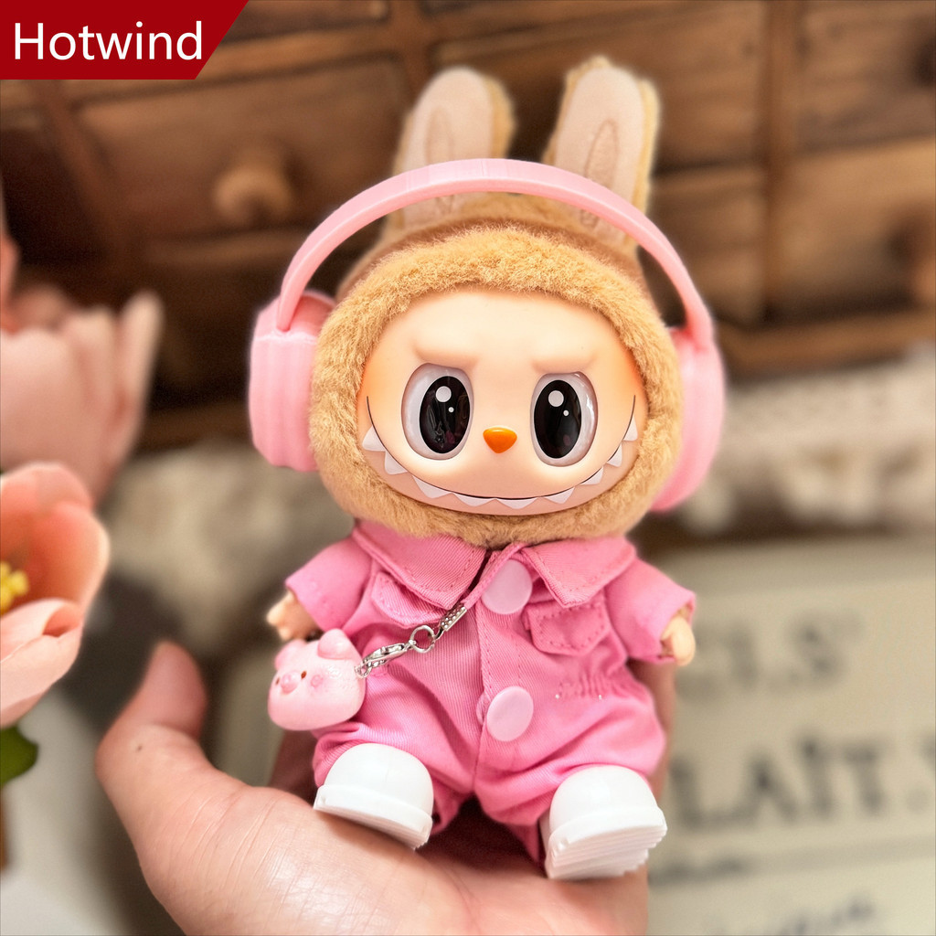 [Clothes only] For 17 cm labubu v1/v2/v3 clothes pink set love outfits ...