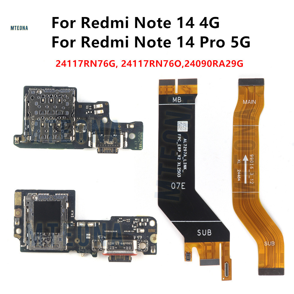For Xiaomi Redmi Note 14 Pro 4G 5G USB Type-C Fast Charging Port Board ...