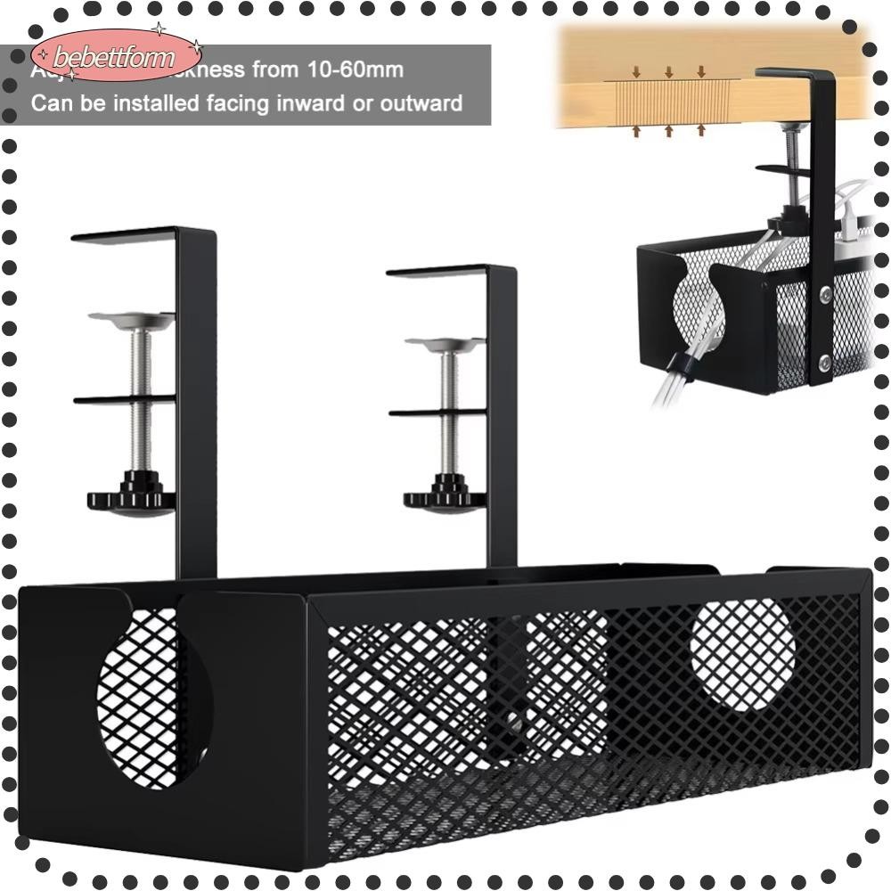 LIKE Wire Management Tray, Heavy Duty Adjustable Thickness Desk Cable ...