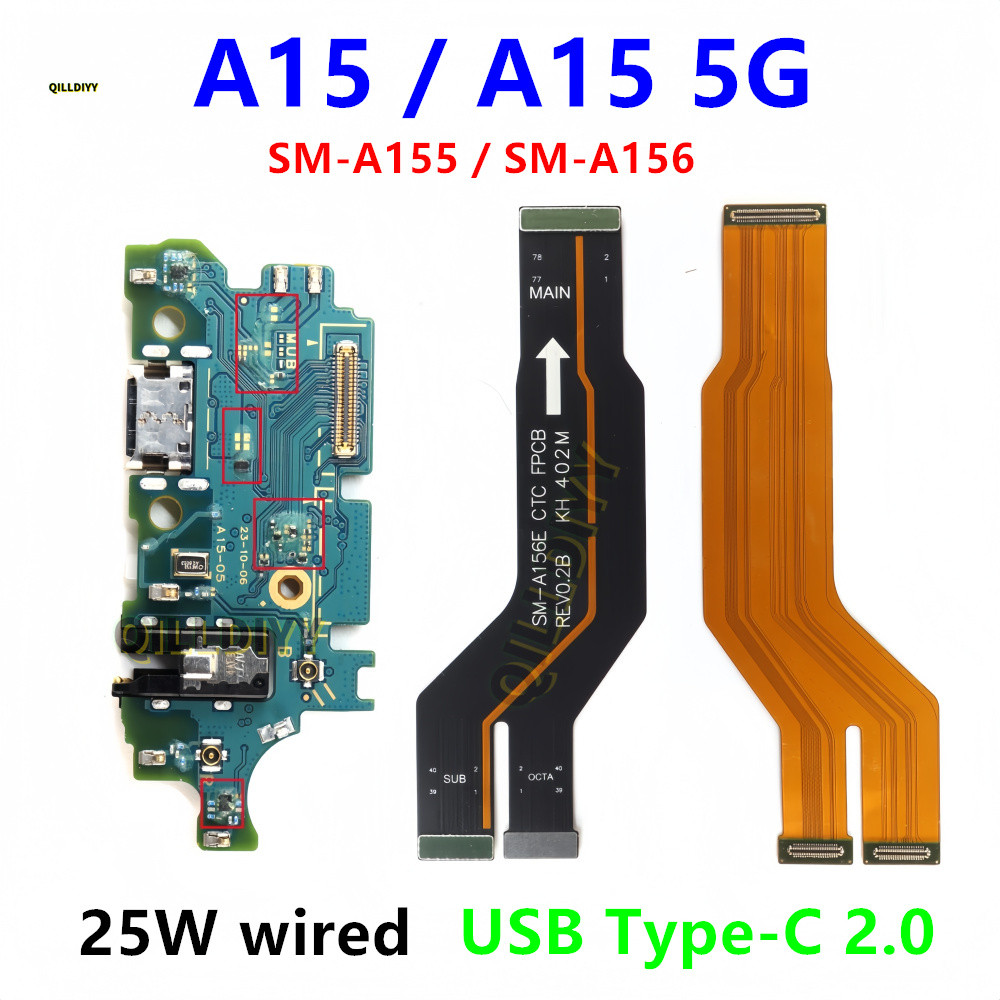 For Samsung Galaxy A15 5G A155F A156B A156U A156E Dock Connector USB Type-C Charger Charging ...