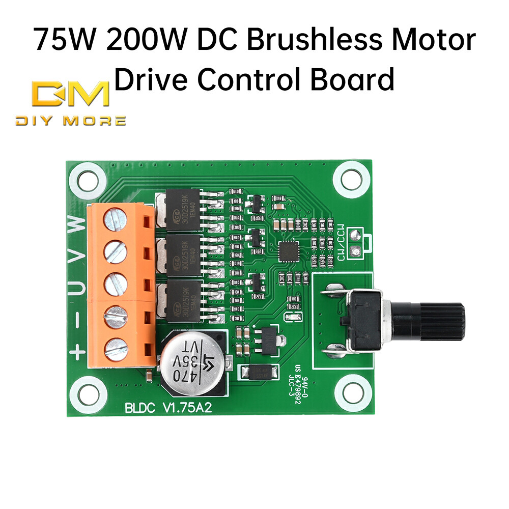 DIYMORE 75W 200W DC Brushless Motor Drive Control Board 6V12V24V High ...
