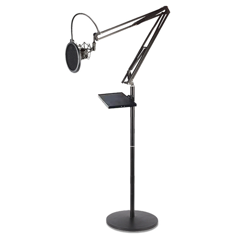 Recording studio floor-standing cantilever bracket hanging microphone ...