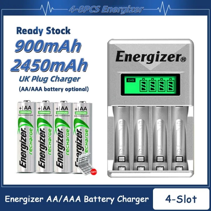 Free Storage Box🎁4-8PCS Energizer AA/AAA Rechargeable Battery 900 ...