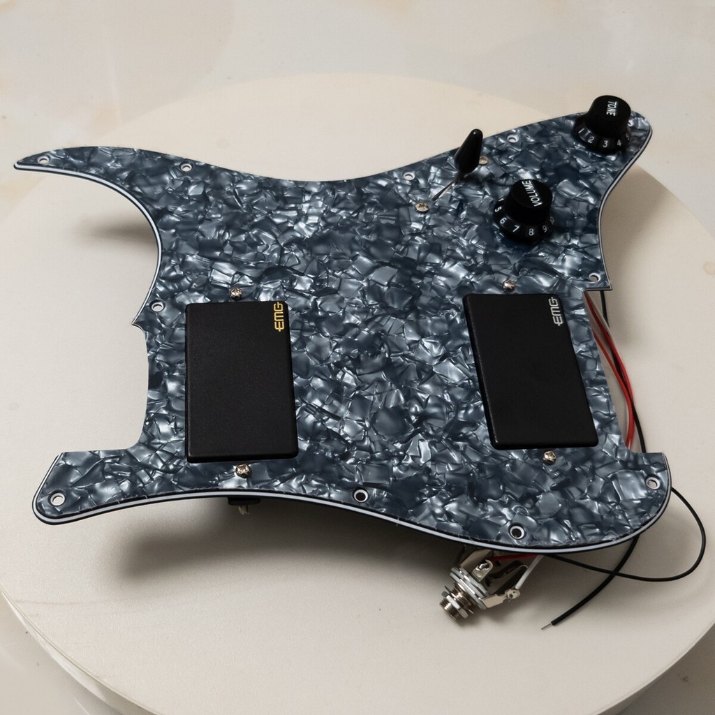 Prewired Loaded Guitar Stratocaster Pickguard EMG Active Humbuckers Set ...