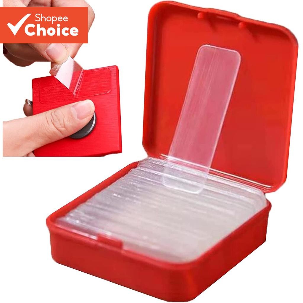 60Pcs/Box Transparent Removable Double Sided Self-adhesive Tapes For ...