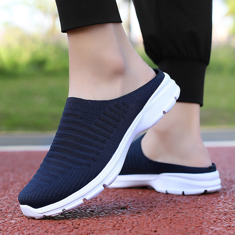 Baotou Half-Support Shoes Male Middle-aged Elderly Father Plus Fat Men ...