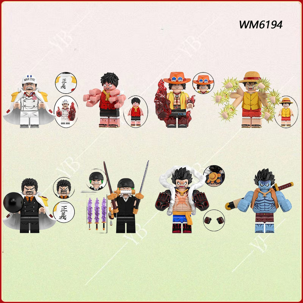 Anime series educational building blocks toy One Piece minifigure model ...
