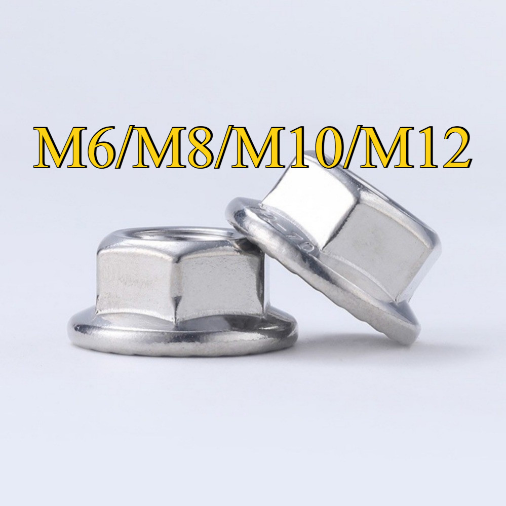Fine Thread Flange Nut with Serration/Stainless Steel 304 Hexagon Nut DIN6923 M6/M8/M10/M12 (FGH ...