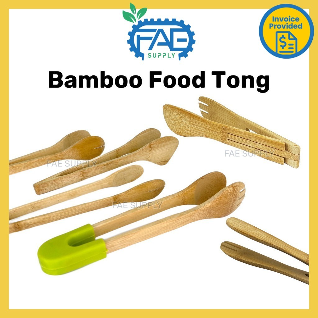 Bamboo Wood Wooden Food Toast frying Tongs Toaster bread noodle Tea ...
