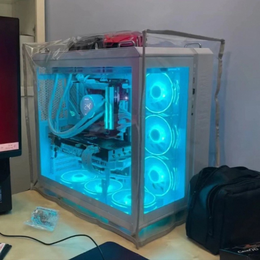 Desktop Computer Host Transparent PVC Dust Cover Chassis Dust Cover ...