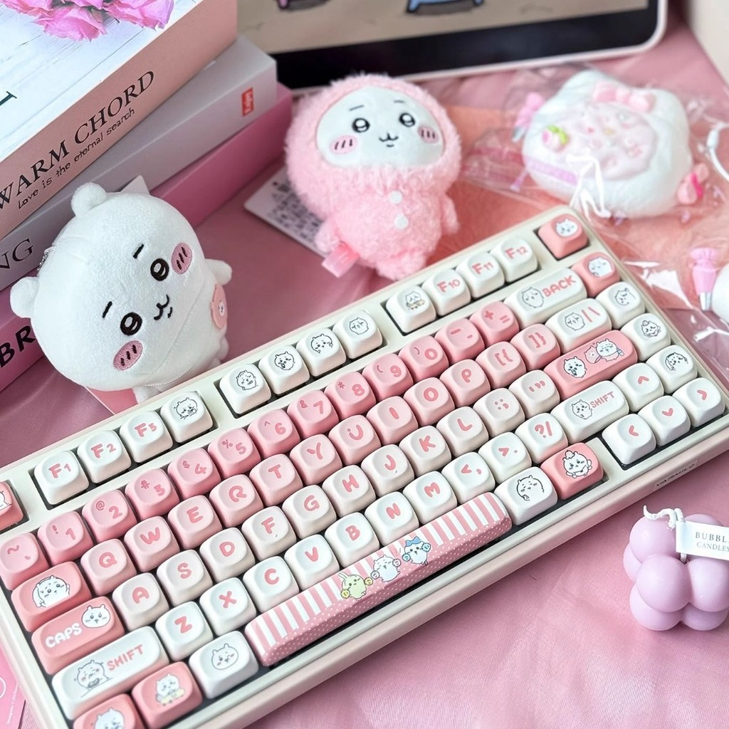 Chiikawa Keycap MOA Profile 108+ Keys PBT Dye Sublimation Kawaii Round ...