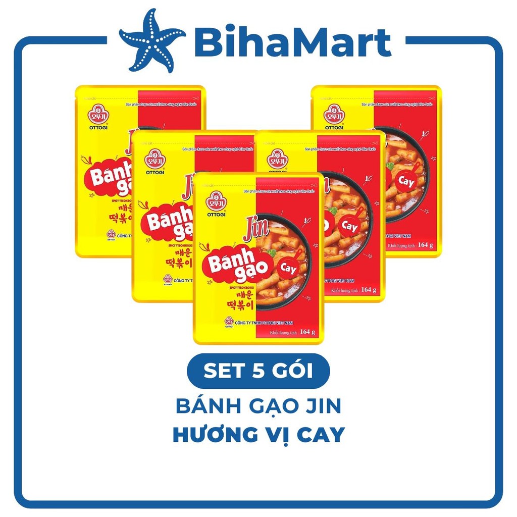 [SET OF 5 PACKAGES] - OTOKI - Jin rice cakes with Spicy flavor, Jin ...