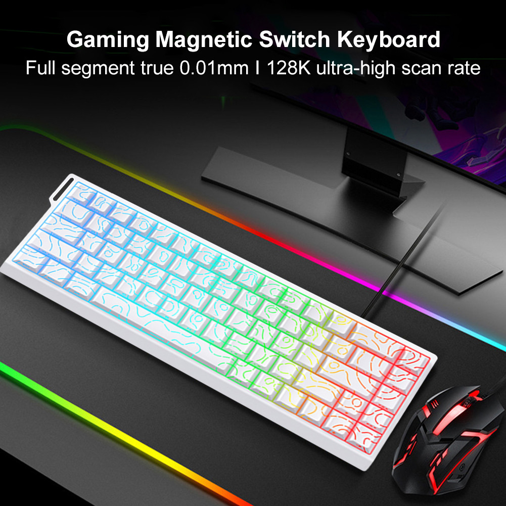 Wired Mechanical Keyboard with Magnetic Switch Rapid Trigger Keyboard 0 ...