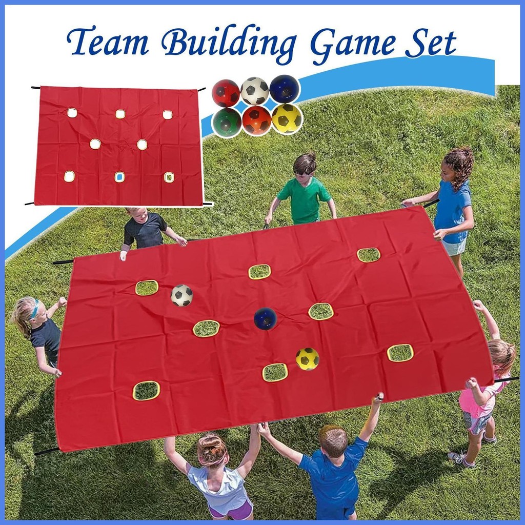 Teamwork Group Learning Hole Tarp Game Teamwork Group Exercise ...