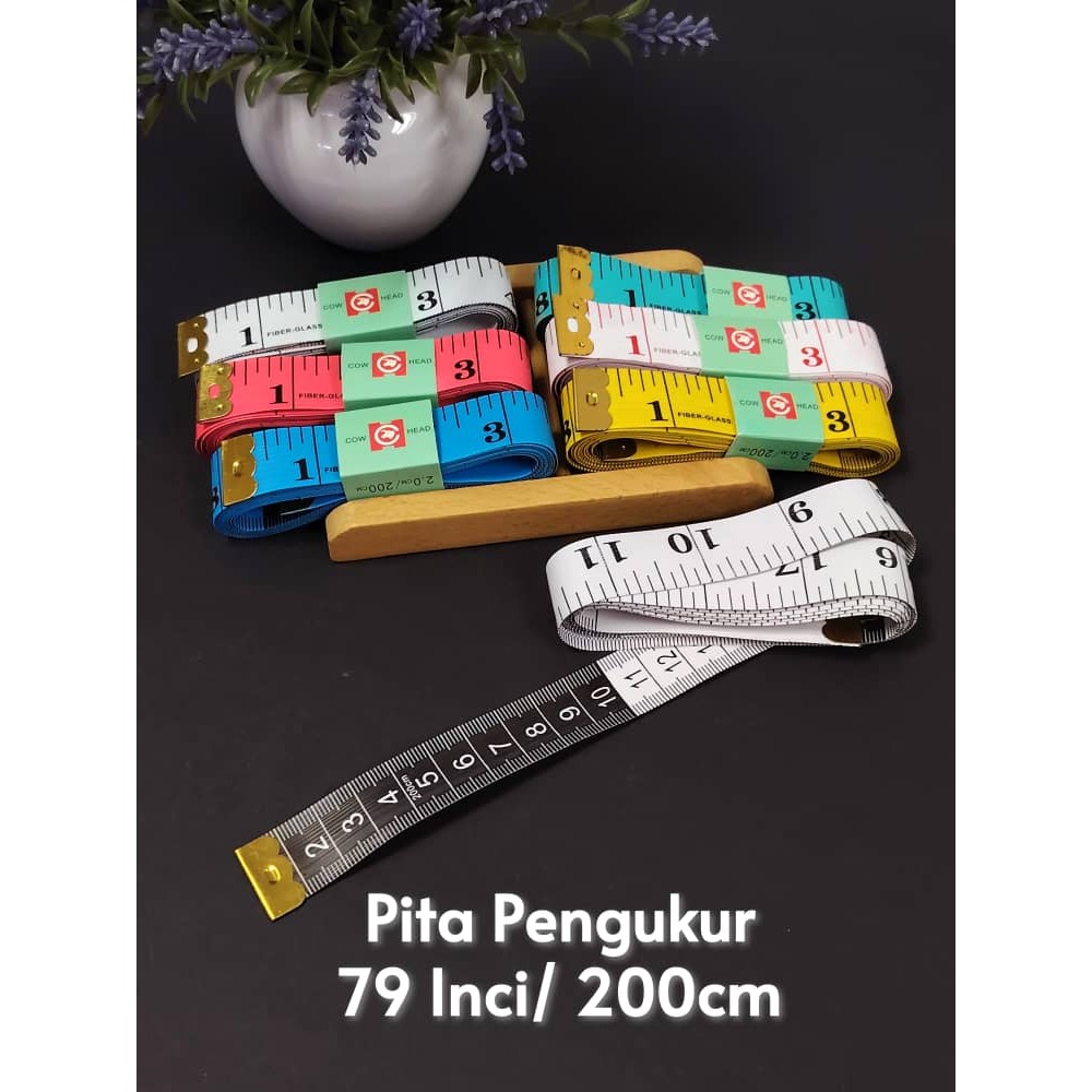[79 Inci] Pita Pengukur/ Tali Ukur Panjang/ Clothing Measure Tape ...