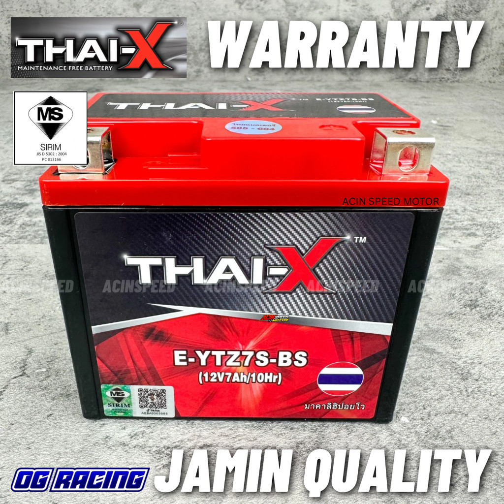 “WARRANTY” THAI-X BATTERY GEL BATERI Y15ZR Y16 LC135 NVX SRL RSX EX5 ...