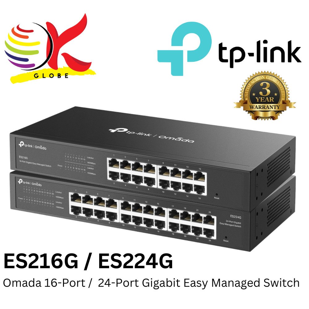 TP-LINK ES216G 16-PORT / ES224G 24-PORT OMADA GIGABIT EASY MANAGED ...