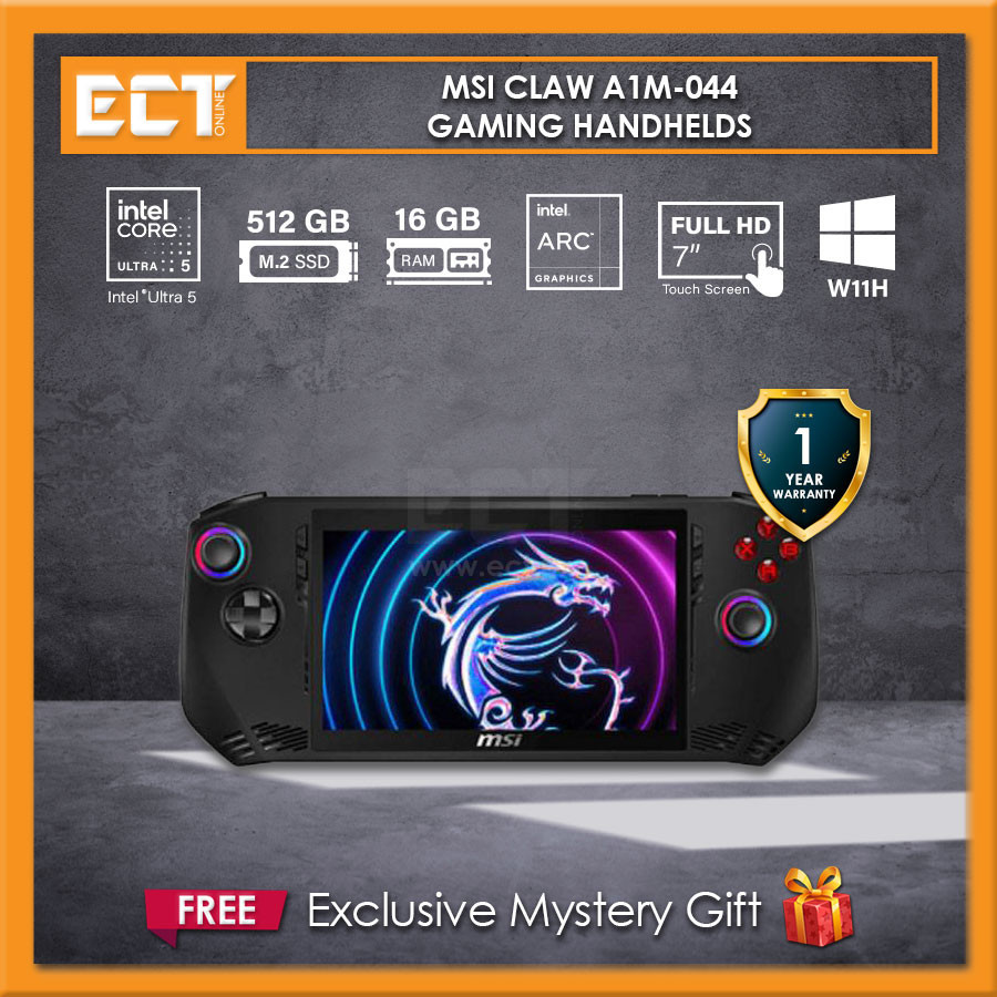 MSI Claw A1M-044 / A1M-045 Gaming Handhelds (Intel U5 135H / U7 155H,512GB / 1TB SSD,16GB,Intel ...