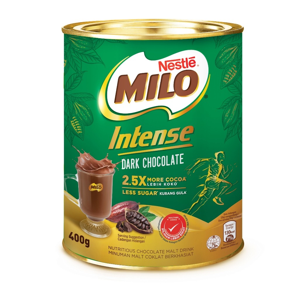 NESTLE Milo Intense Dark Chocolate Nutritious Malt Drink Powder 400G ...