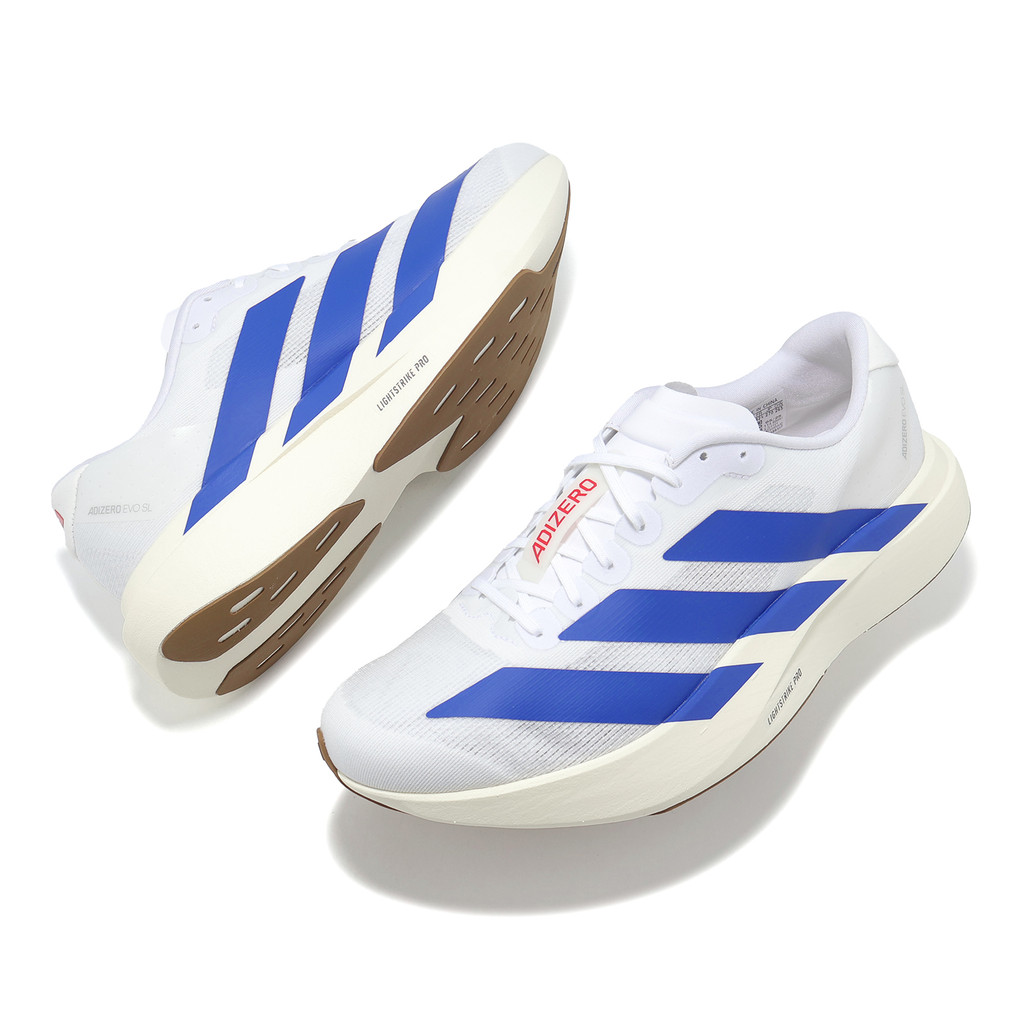 adidas Jogging Shoes Adizero Evo SL M Men's White Blue Cushioning ...