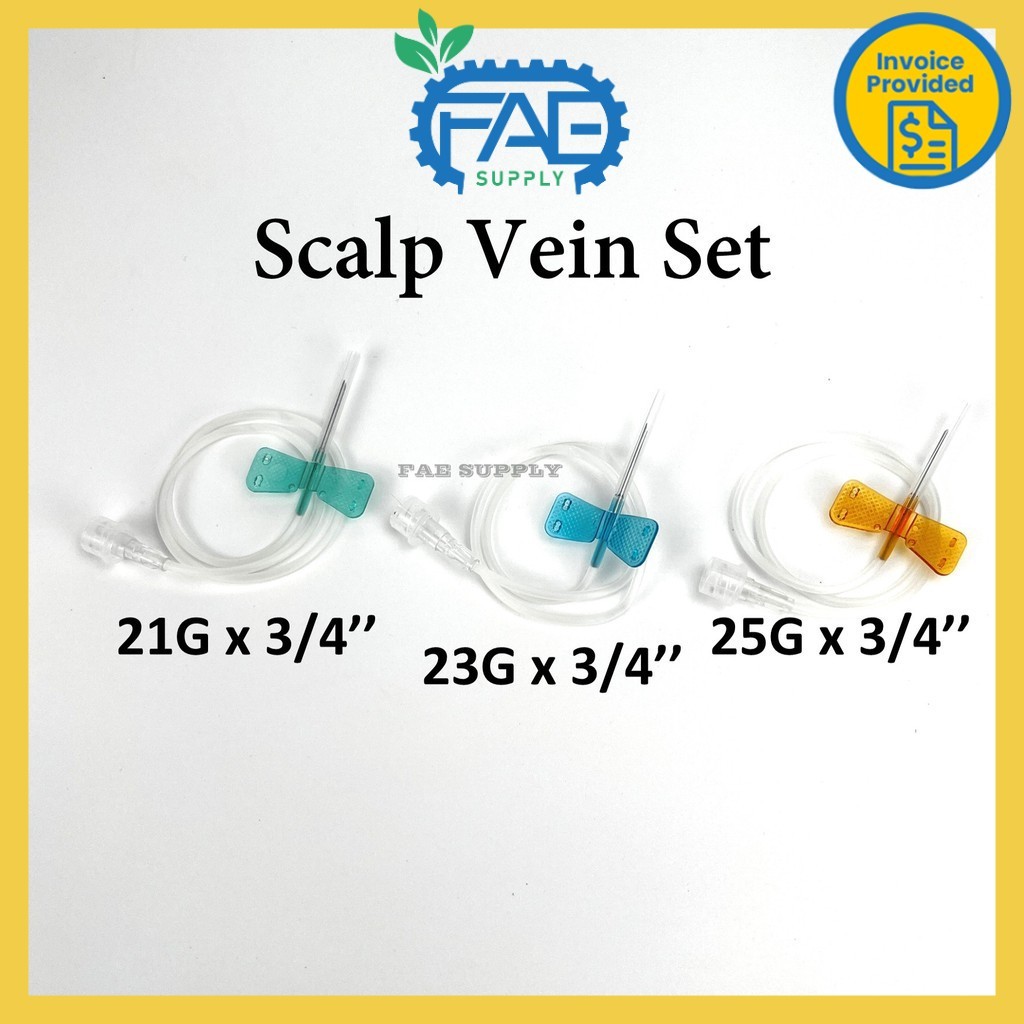 Butterfly Needle Scalp Vein Set 21G 23G 25G 19G 27G 1pcs Winged ...