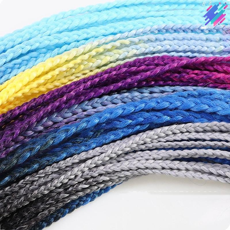 Gradient Color Hair Strands Girl's Hair Extensions Braid Ponytails for ...
