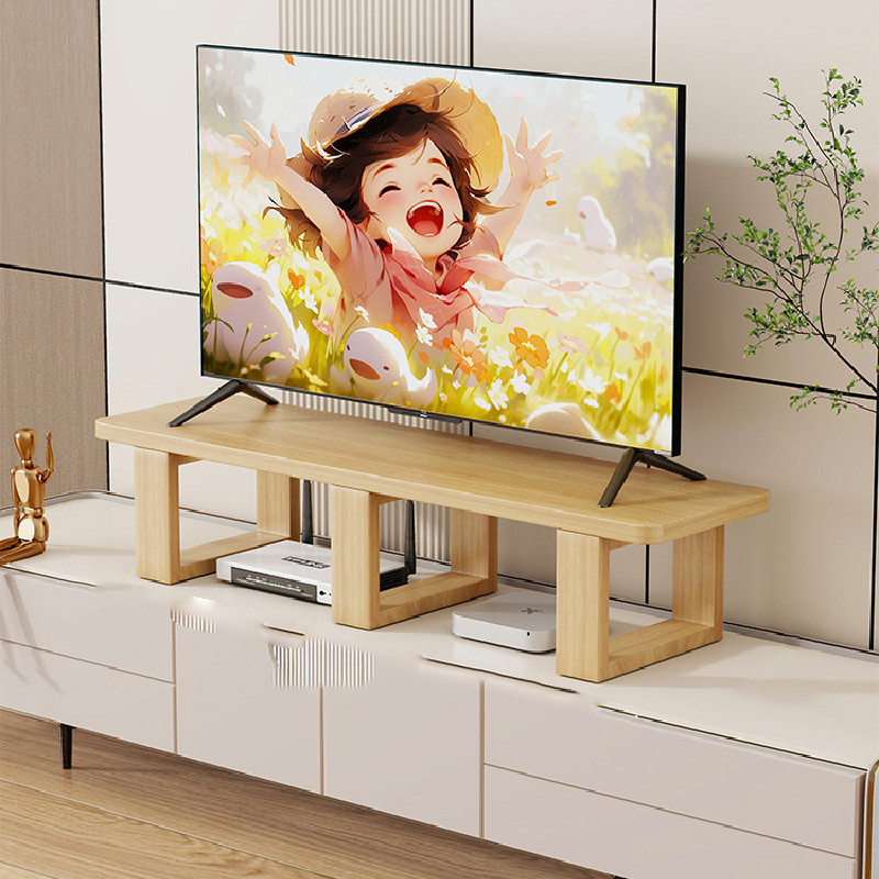 Solid Wood Integrated Office Monitor Elevated Rack Computer Desktop ...