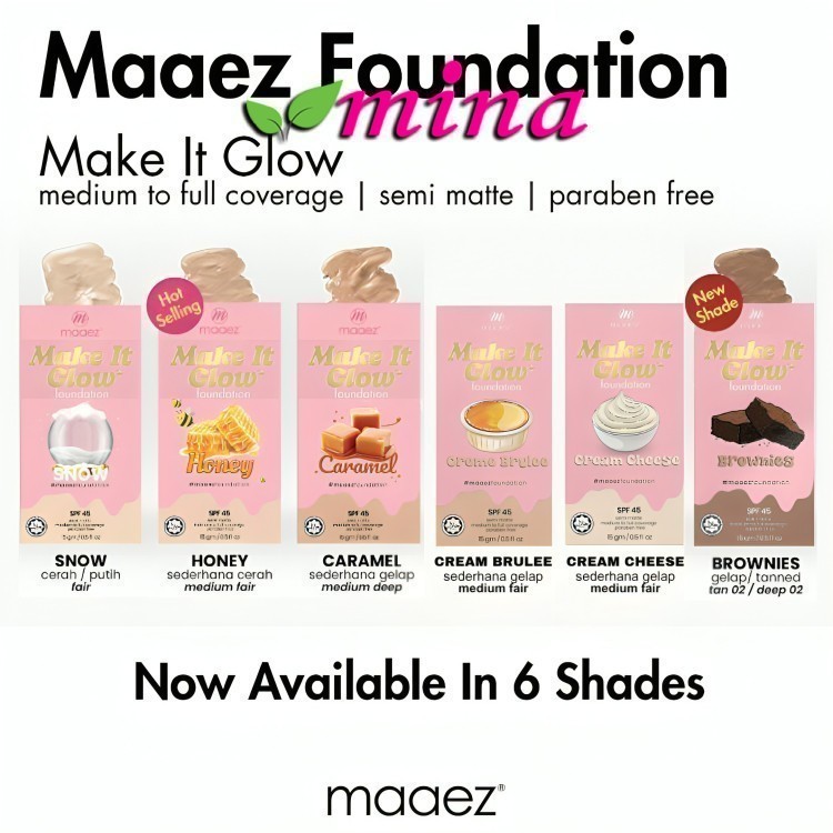MAAEZ Foundation 15gm Caramel/Snow/Honey/Cream Cheese/Creme Brulee ...