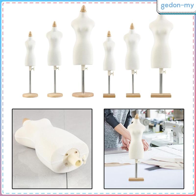 [GedonMY] Doll Mannequin Torso Stand Mini Tailor Dressmaker Doll Female ...