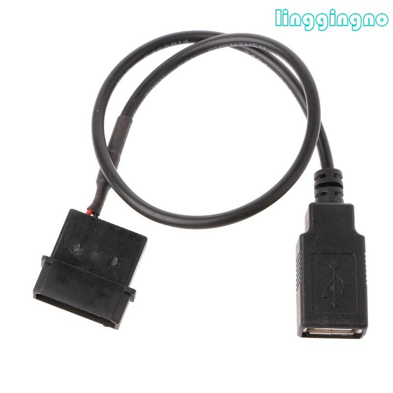 RR 30cm 5V 2-Pin PC Internal IDE Molex To USB 2 0 Type A Female Power ...