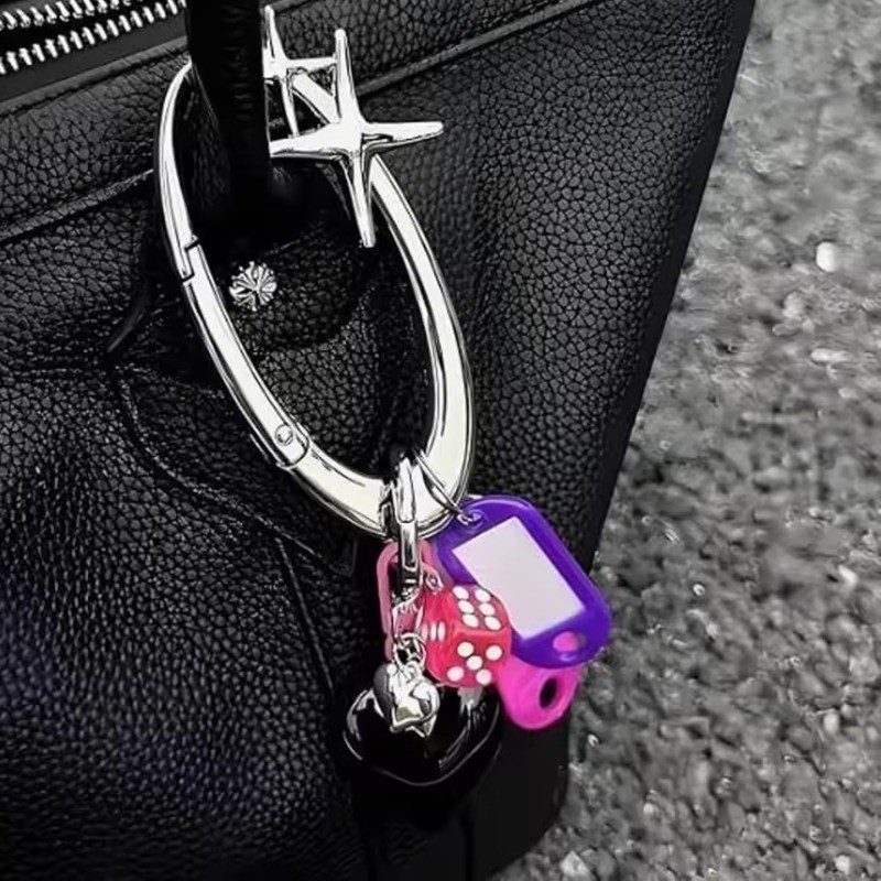 Y2K Punk Star Oval Essential Icon Carabiner Keychain Axe Shaped ...
