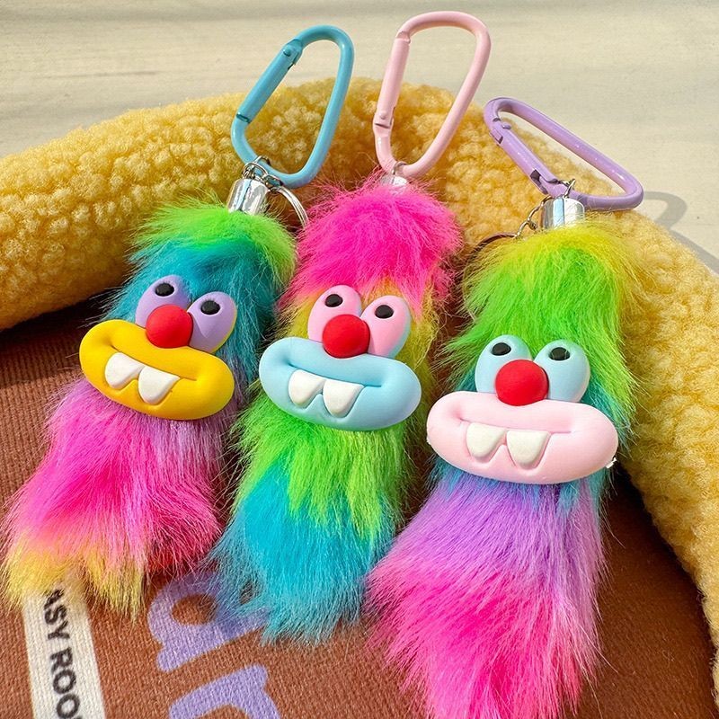 Cartoon Cute Funny Big Mouth Sausage Keychain Ugly Cute Gift Couple ...